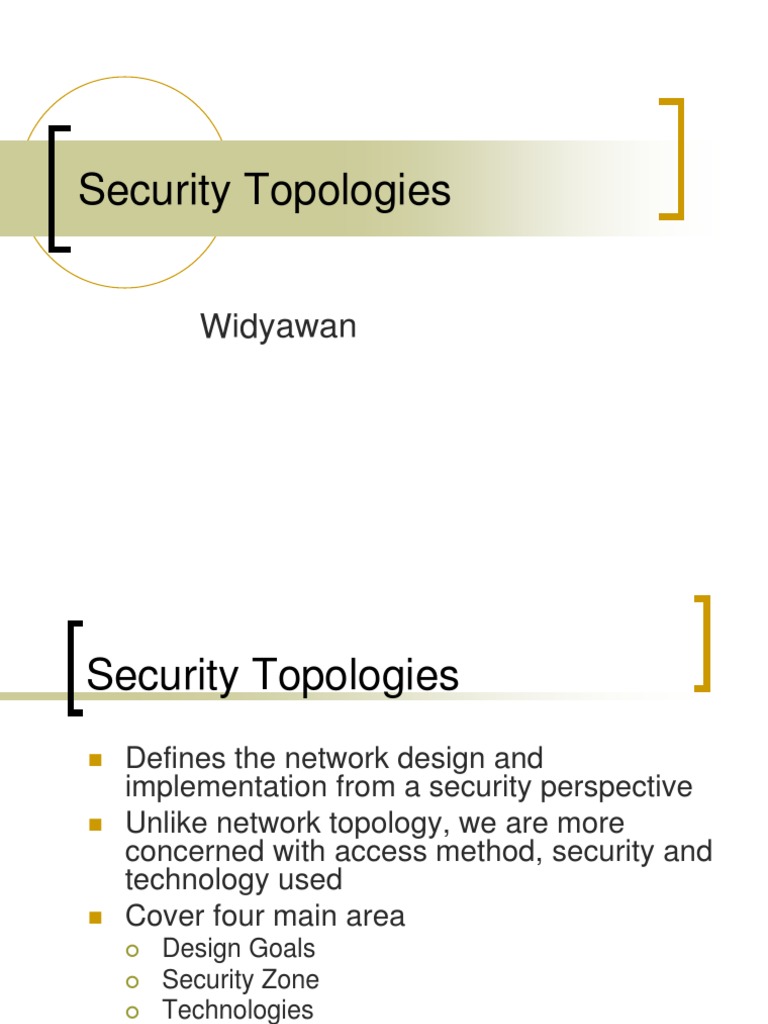 2.1 Security Topologies | PDF | Threat (Computer) | Vulnerability ...