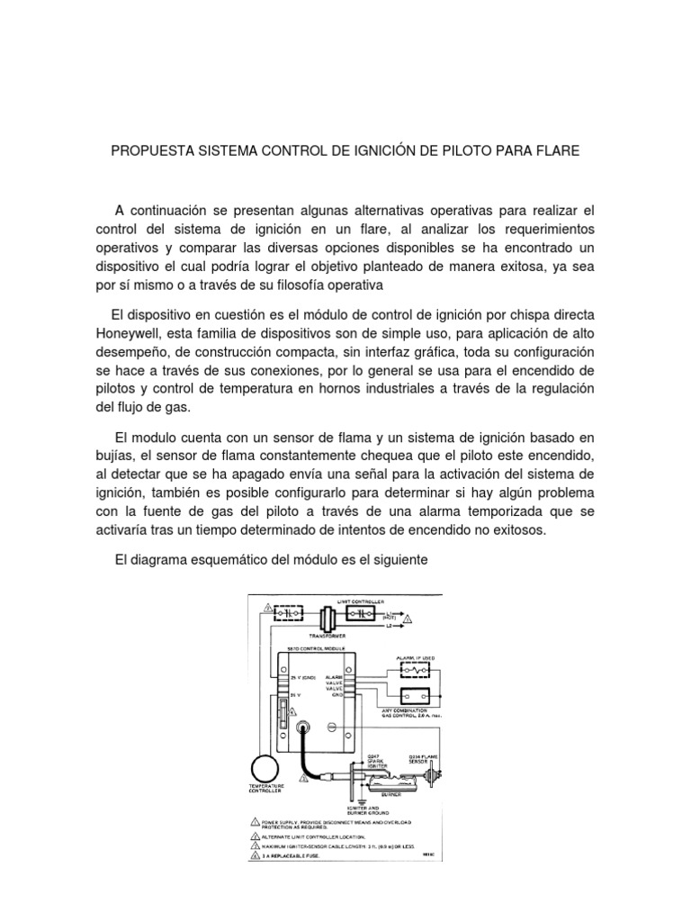 Propuesta Sistema Control de Ignición | PDF | voltaje | Descarga ...
