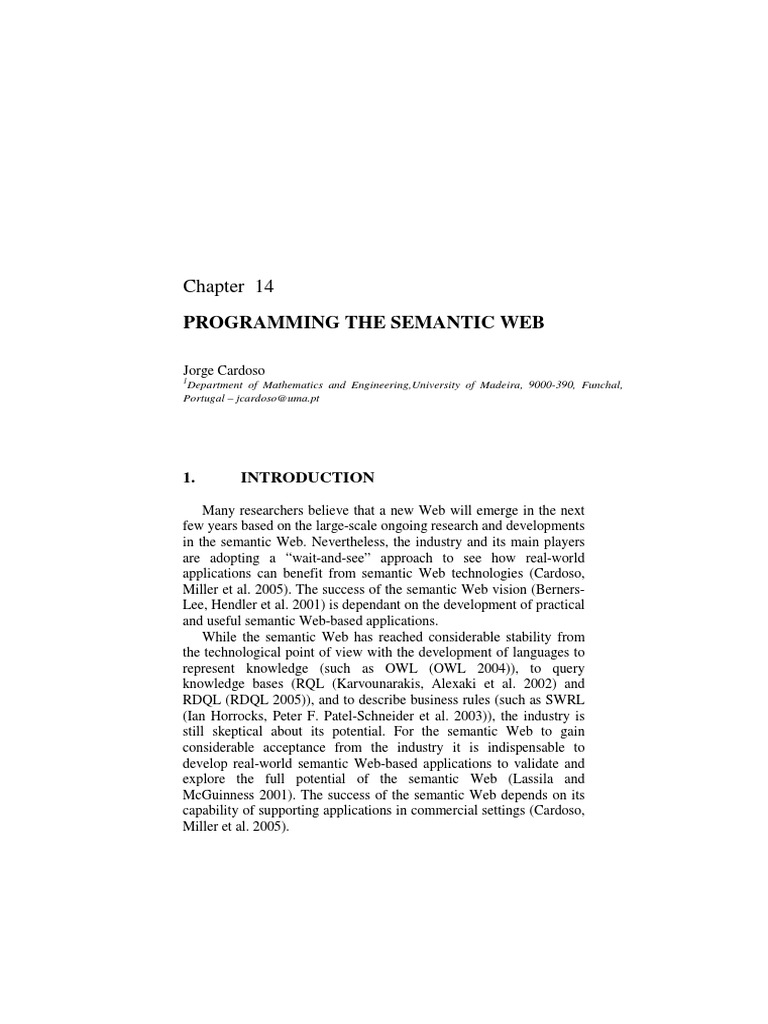 Programming The Semantic Web | PDF | Resource Description Framework | Web Standards