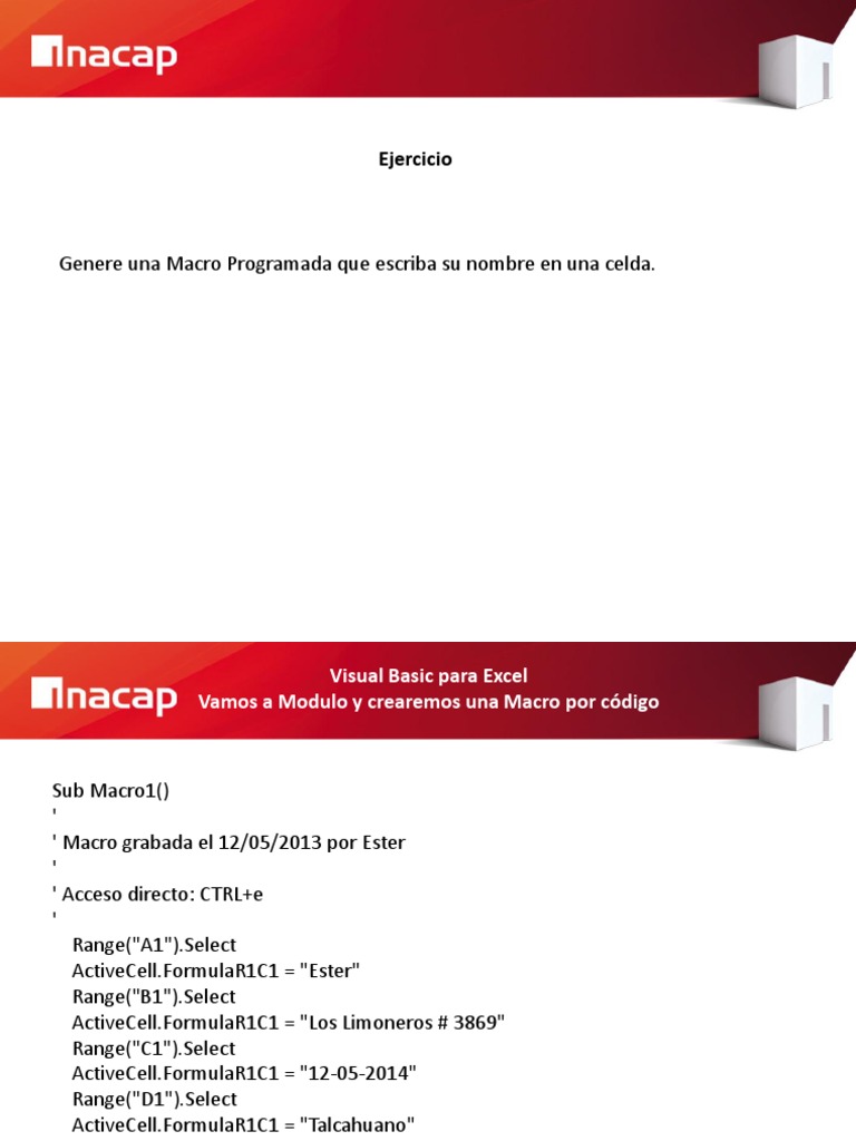 Macro 5 | PDF | Macro (informática) | Programación de computadoras