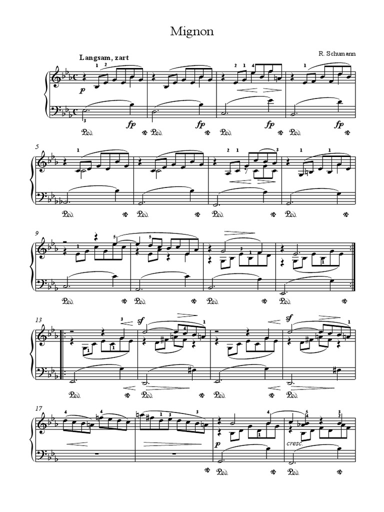 Schumann Op.68 35 Mignon | PDF