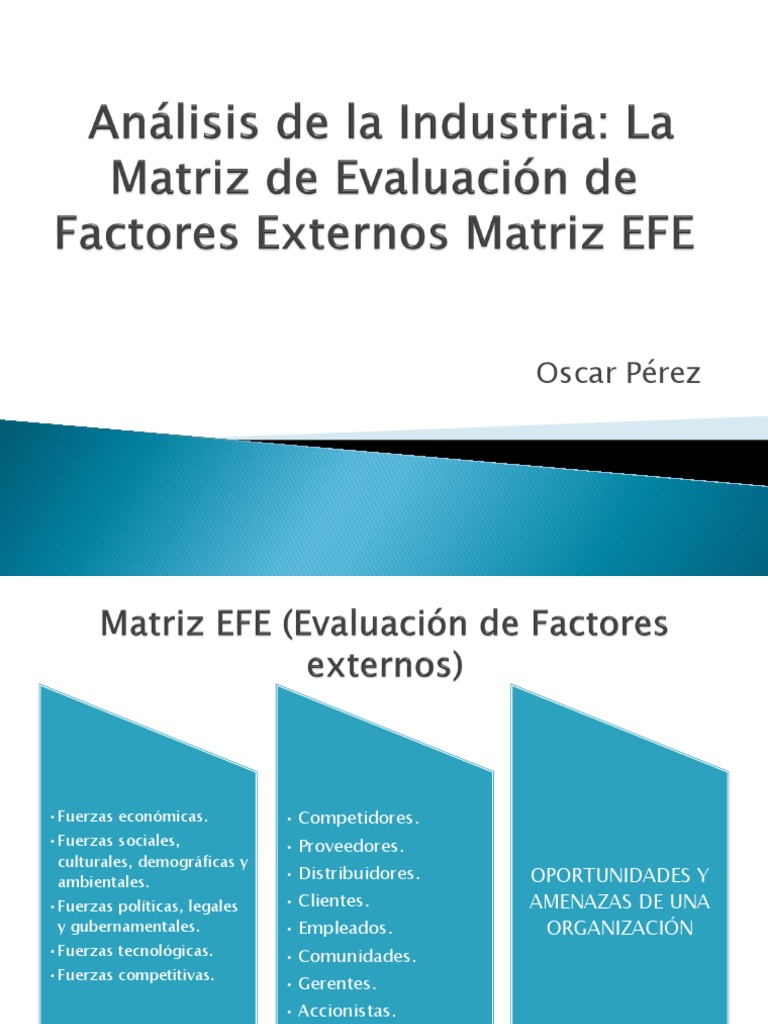 Matriz Efe y Efi | PDF | La política fiscal | Derecho laboral
