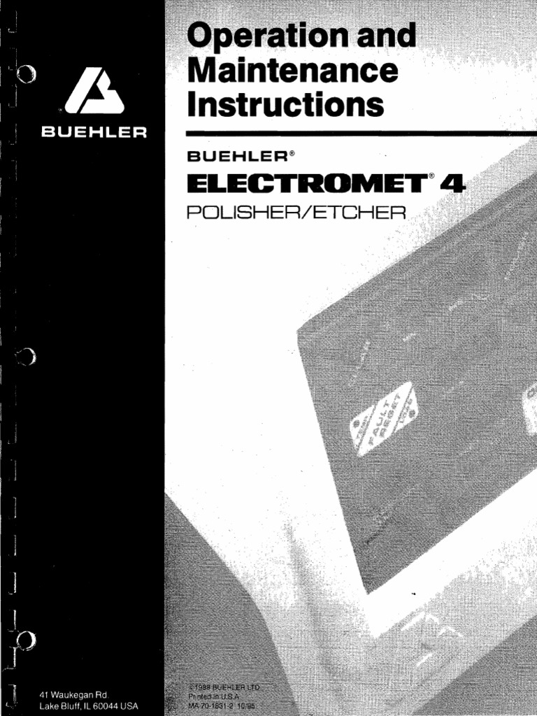 Buehler Electromet 4 | PDF | Stainless Steel | Alloy