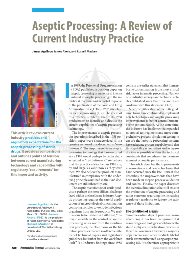 Aseptic Processing | PDF