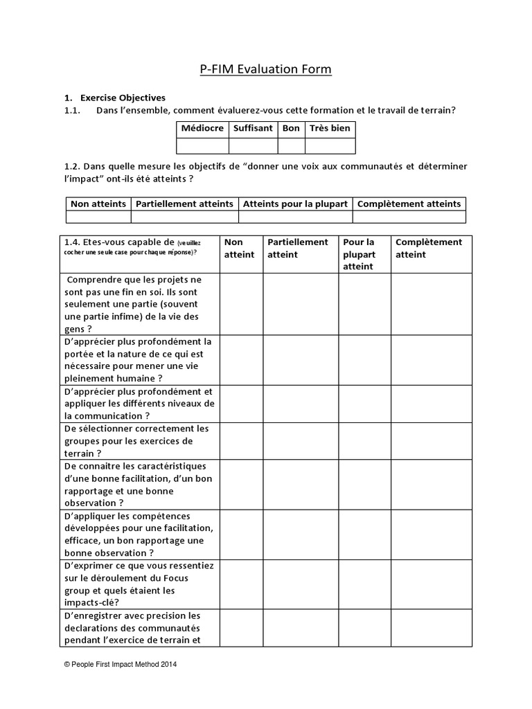10 Evaluation Form FR | PDF | Cognition | Sciences cognitives