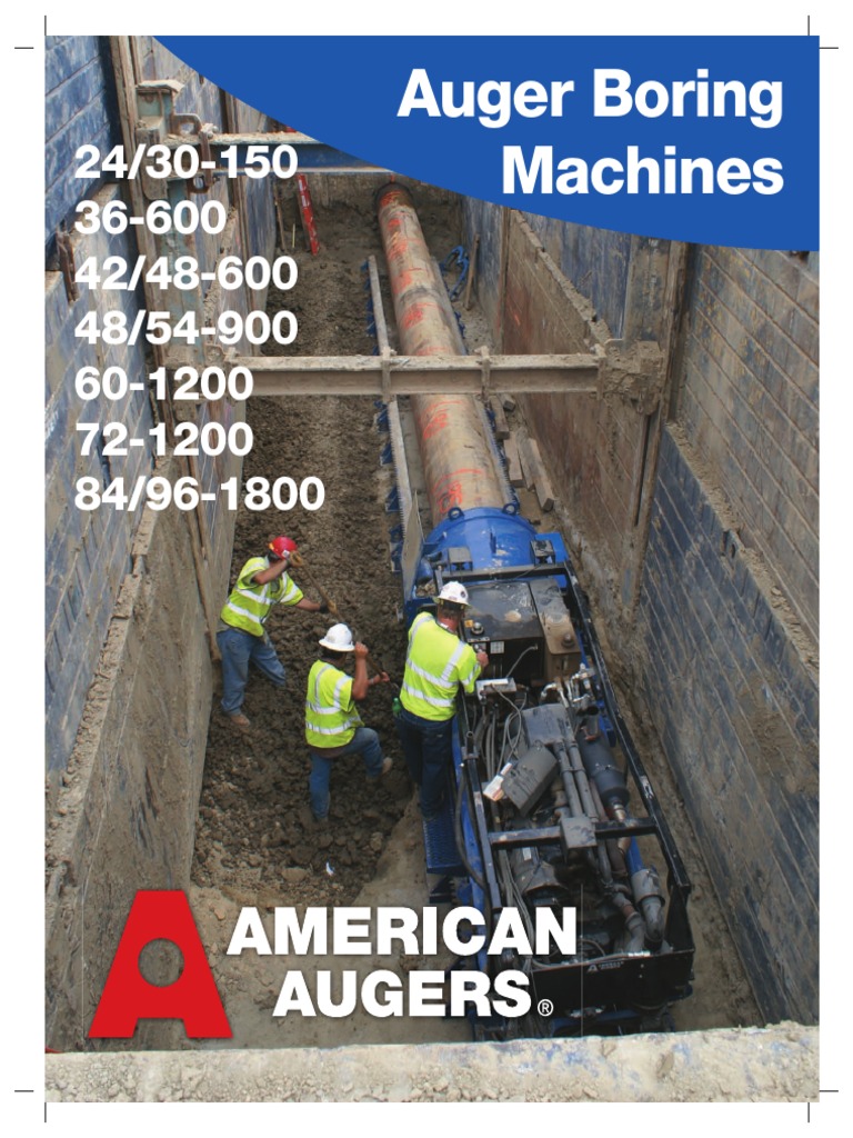 Auger Boring Brochure | PDF | Engines | Diesel Engine