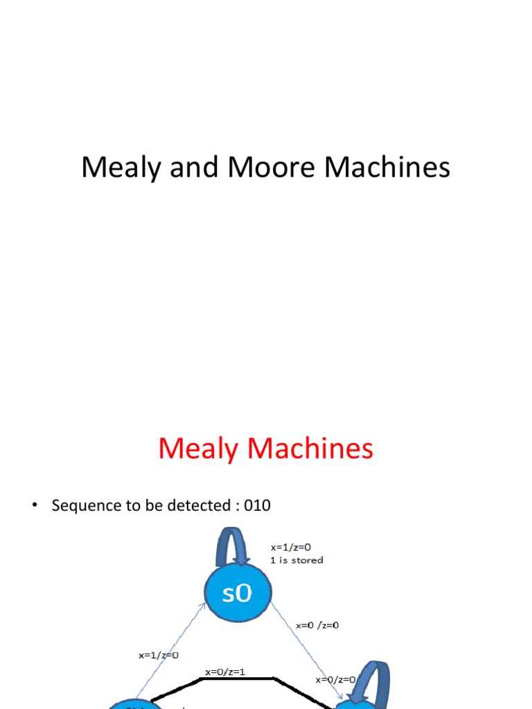 Mealy vs Moore Machine Analysis | PDF | Mathematical Problem Solving ...