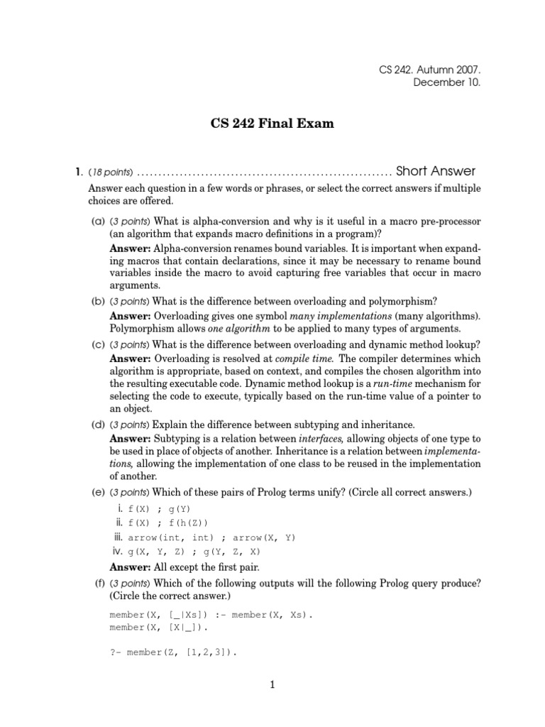 Final07 Sol | PDF | Pointer (Computer Programming) | Object Oriented Programming