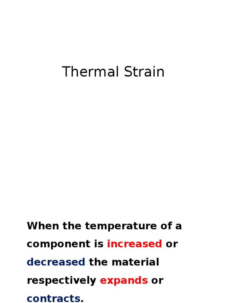 Lecture 2-Thermal Strain | PDF | Thermal Expansion | Deformation ...