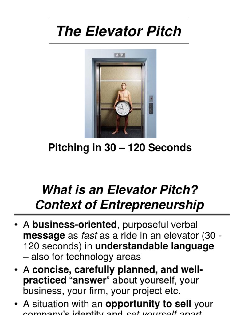 Mastering the Elevator Pitch: A Comprehensive Guide to Creating and ...