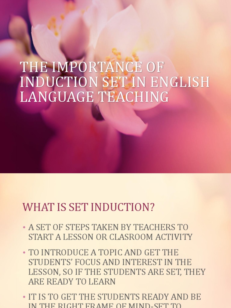The Importance of Set Induction | PDF | Question | Learning