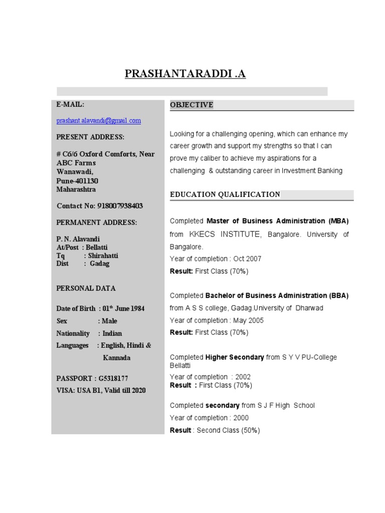 Prashant Resume | Download Free PDF | Securities Lending | Securities ...