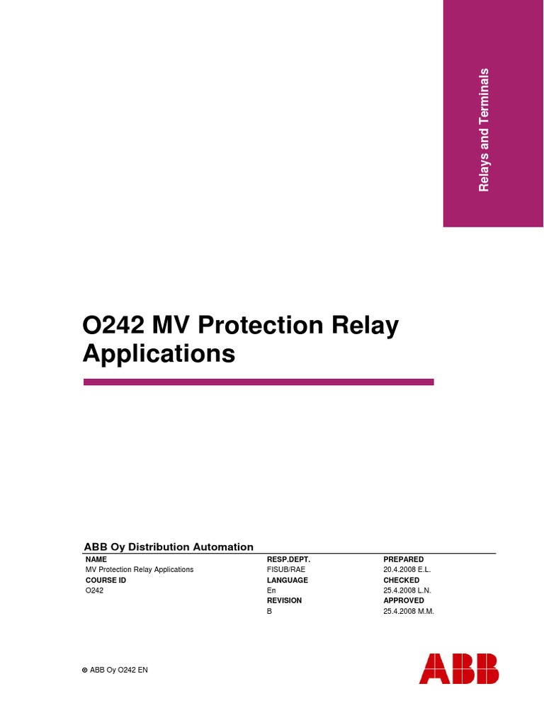 MV Protection Relay | PDF | Electrical Substation | Electrical Engineering