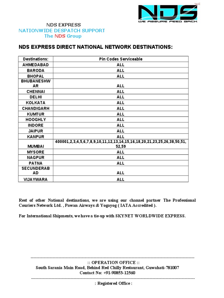 Nds Express Direct National Network. | PDF