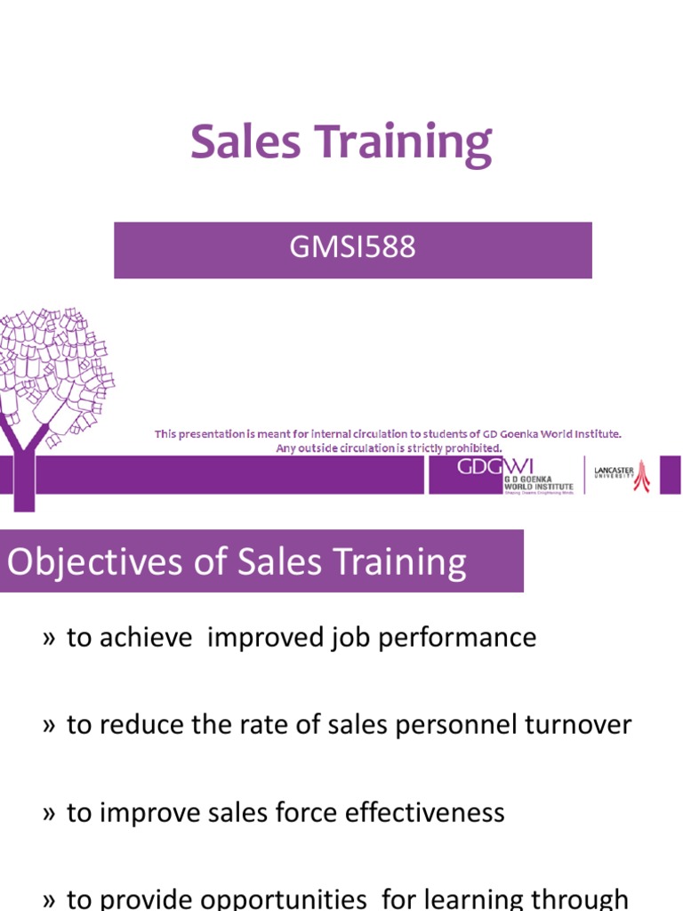 Sales Training | PDF | Lecture | Performance Appraisal