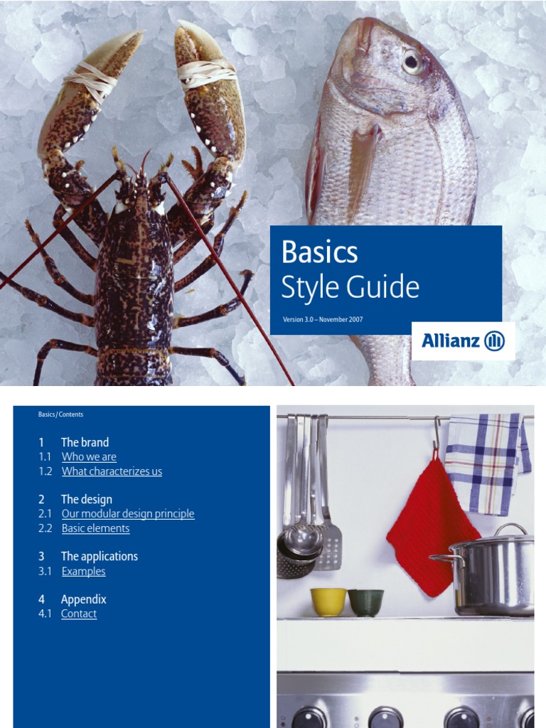 Allianz Basics Styleguide | PDF | Rgb Color Model | Brand