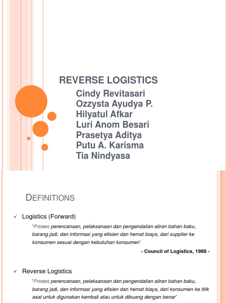 Manlog Reverse Logistics Gabung | PDF | Bisnis