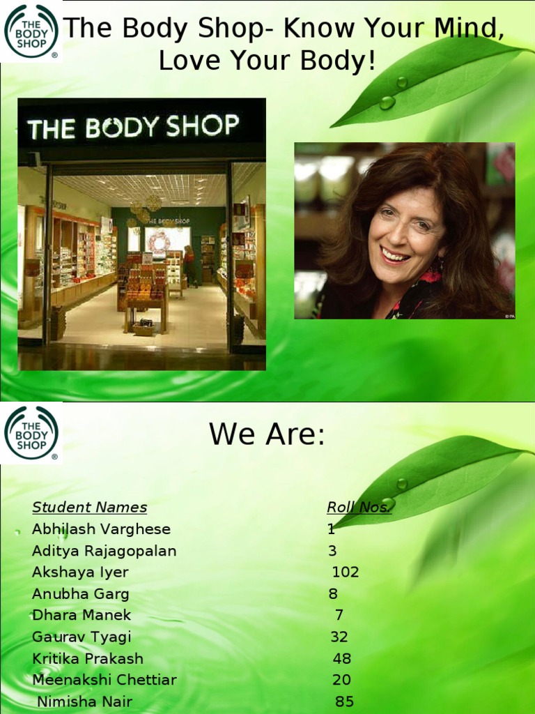 The Body Shop - Know Your Mind, Love Your Body! | PDF | Marketing ...