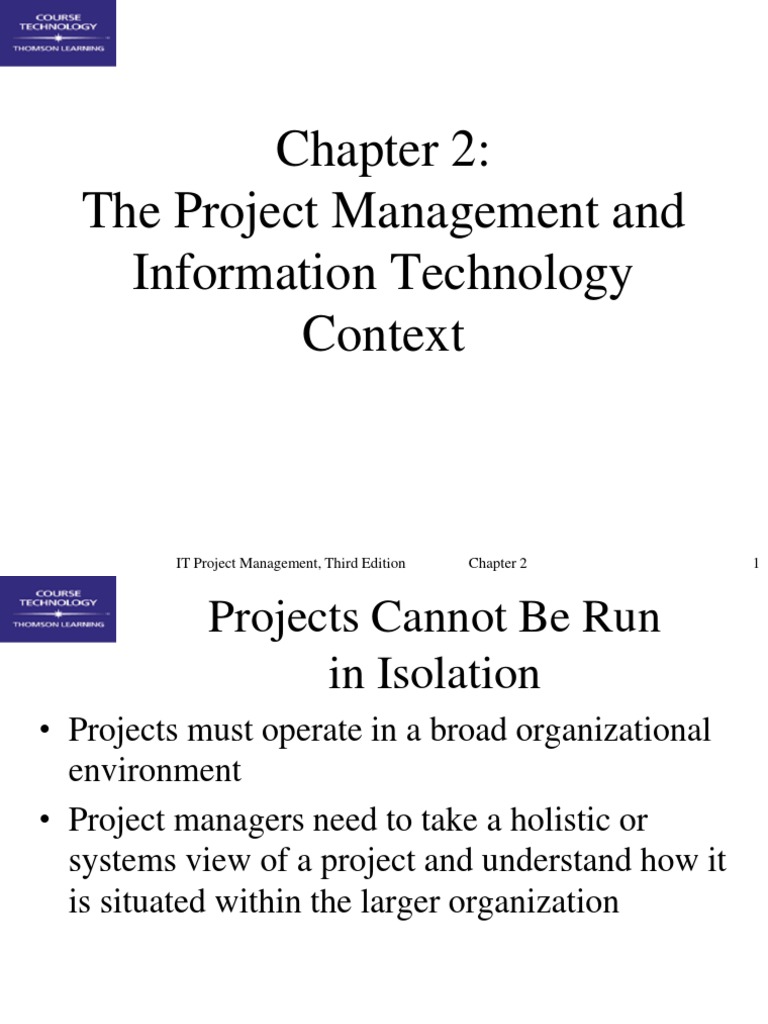 The Project Management and Information Technology Context | PDF | Software Development Process ...