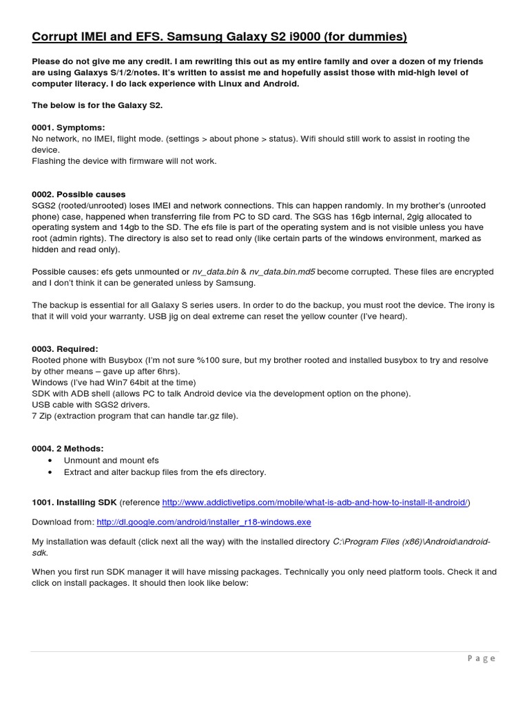 Corrupt IMEI and EFS | PDF | Command Line Interface | Zip (File Format)
