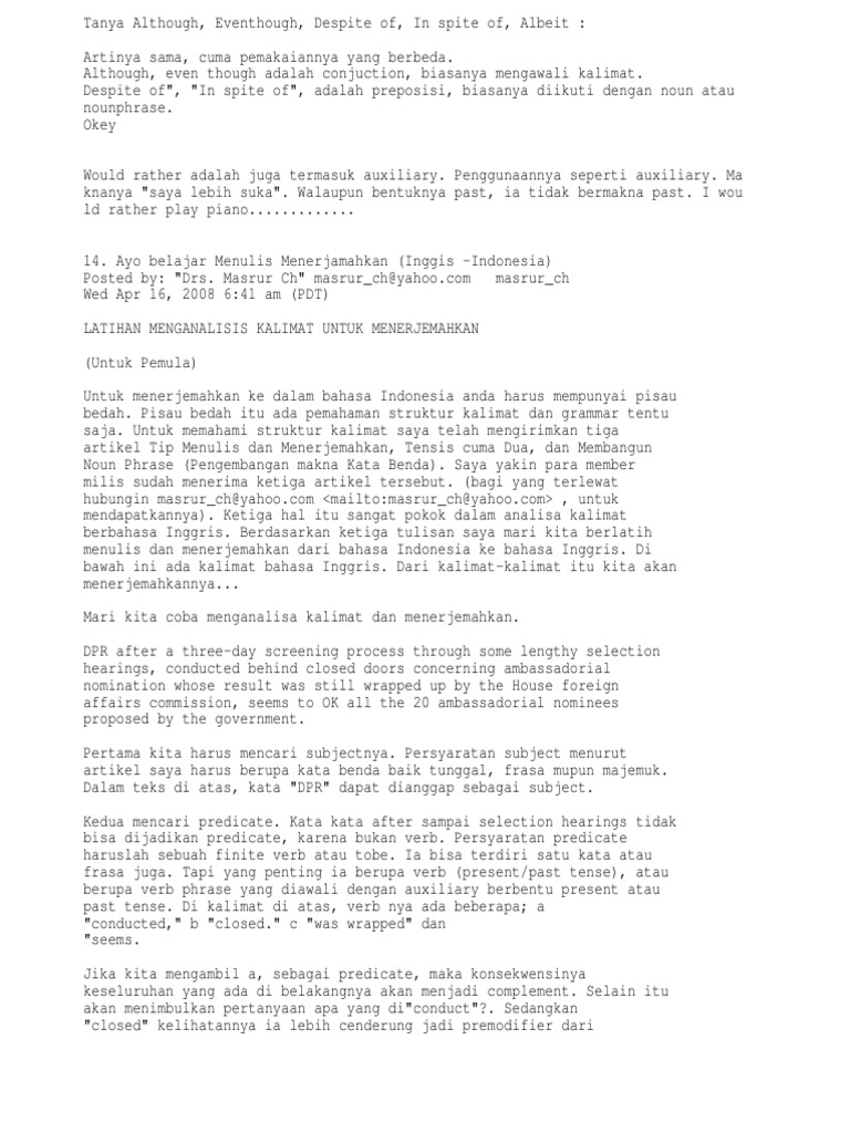 English Tips From Masrur | PDF