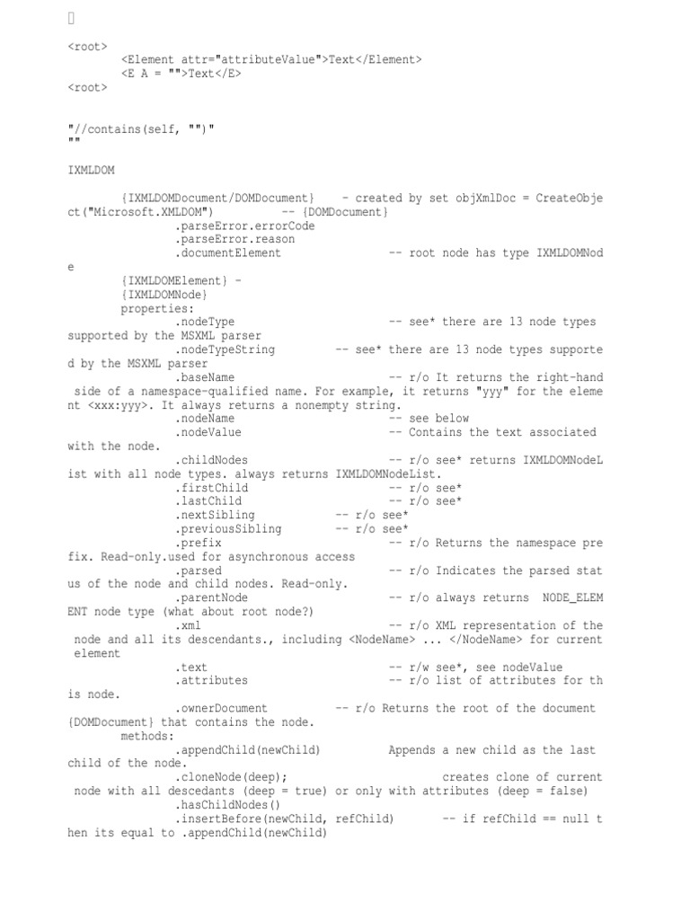 XML Dom CSS | PDF | X Path | Xslt