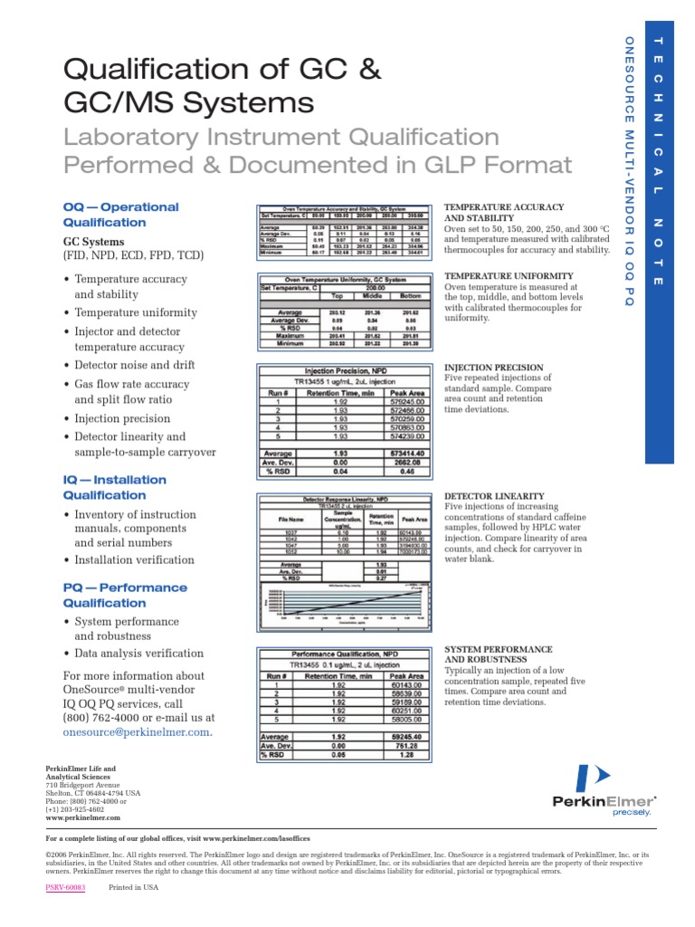 Qualification of GC and GC/MS Systems | PDF | Technology & Engineering