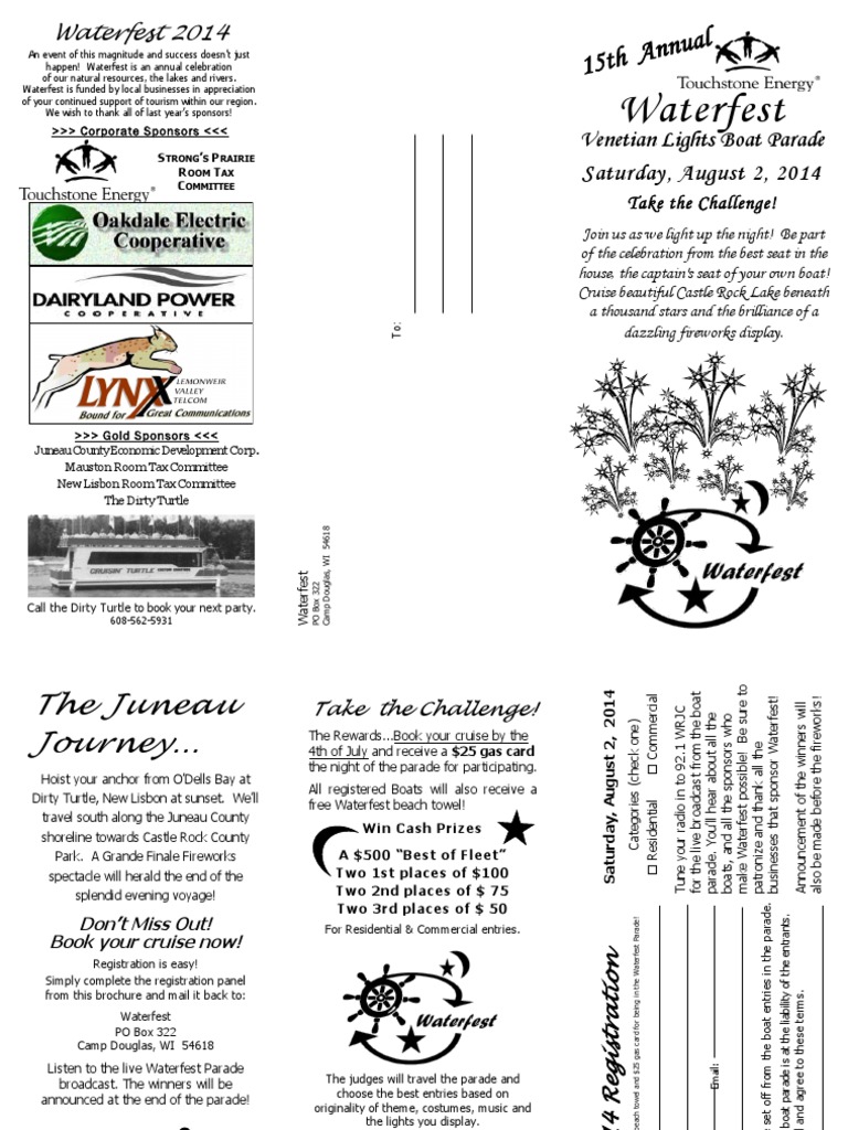 2014 Waterfest Registration Brochure | PDF | Leisure