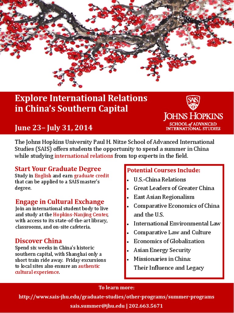 Summer Graduate Program in China | PDF
