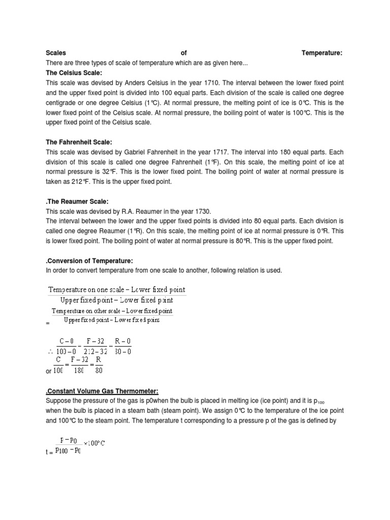 Scales of Temperature | PDF | Heat Capacity | Heat