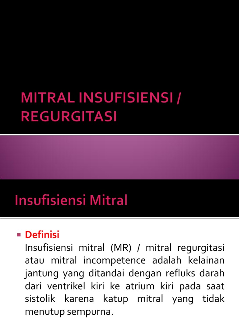 Mitral Insufisiensi | PDF