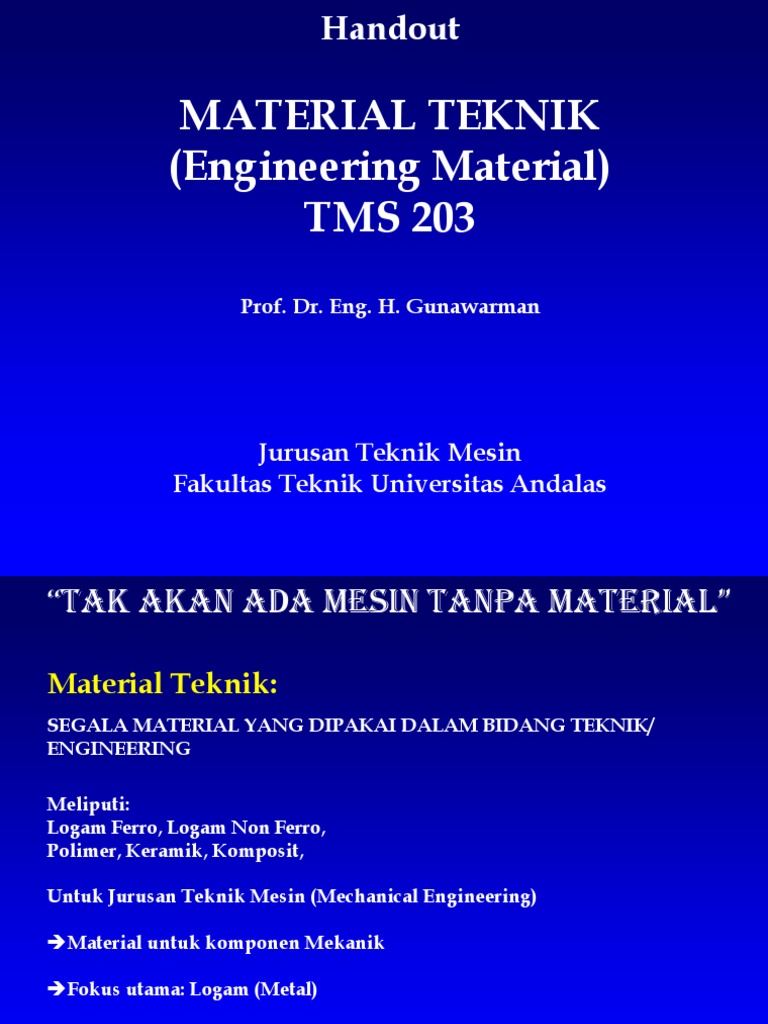 Material Teknik 1 | PDF | Ilmu Sosial | Teknologi & Rekayasa