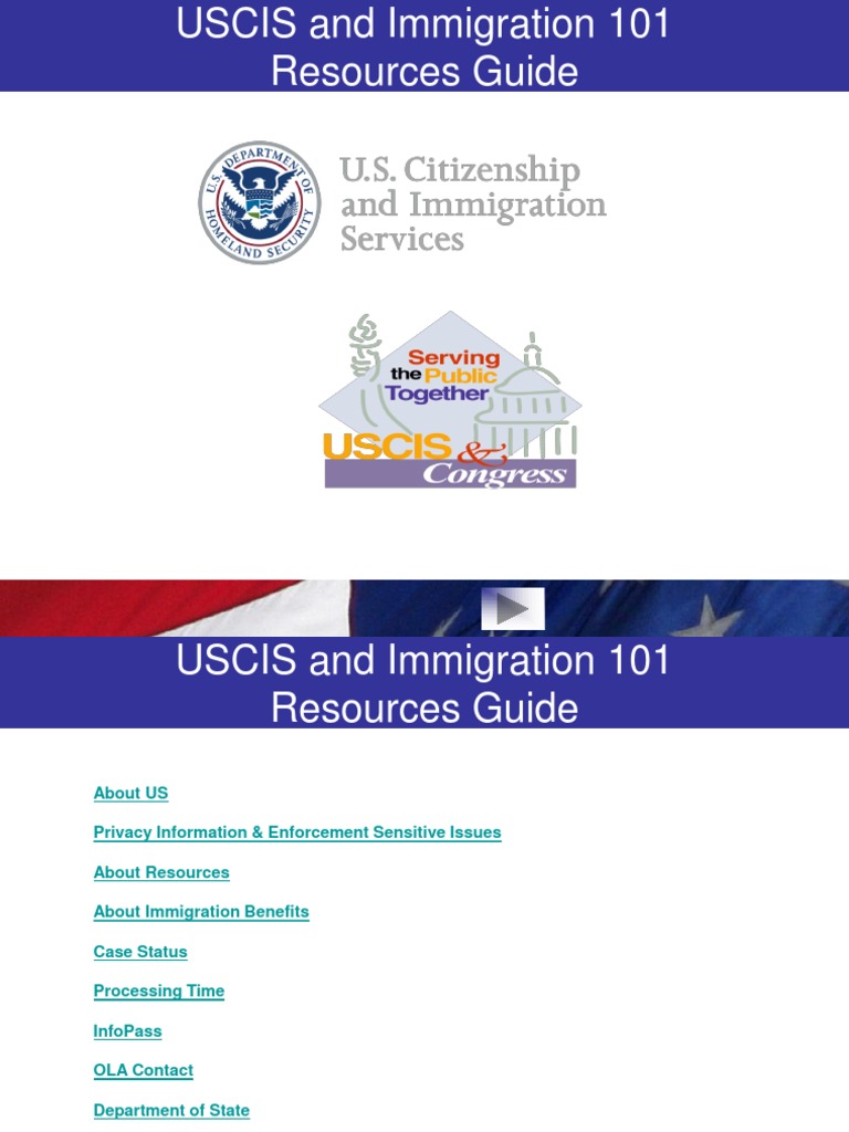 USCIS Immigration 101 Guide For Congress | PDF | Permanent Residence ...