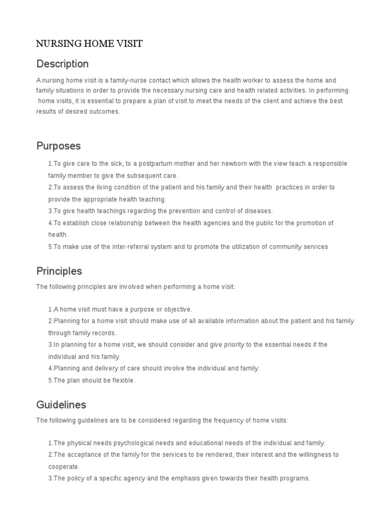 Nursing Home Visit | Nursing Home Care | Nursing