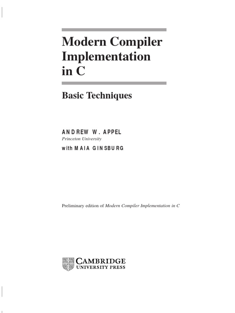 Modern Compiler Implementation In C Pdf Parsing Compiler