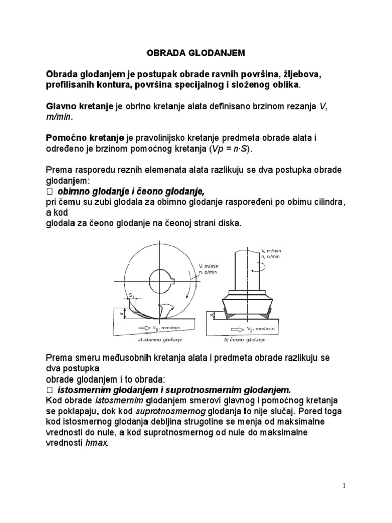 Obrada Glodanjem | PDF
