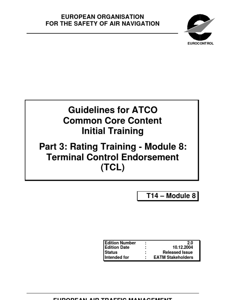 Guidelines For ATCO Common Core Content Initial Training - Part 3 - MOD ...