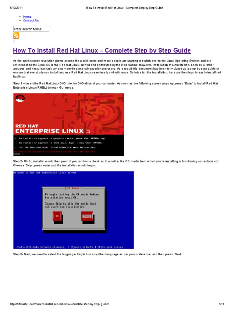 How To Install Red Hat Linux - Complete Step by Step Guide: Home ...
