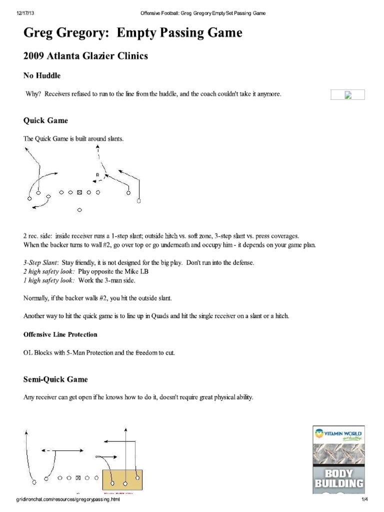 Gregory - Empty Passing Game | PDF