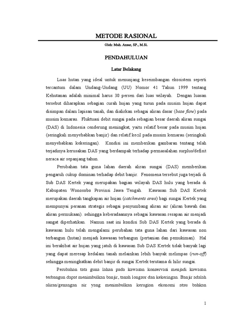 Debit Metode Rasional | PDF