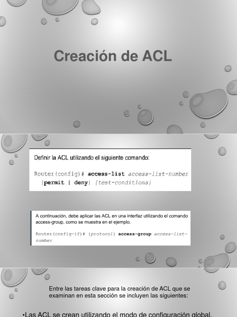 Creación de ACL | PDF | Dirección IP | Enrutador (Computación)