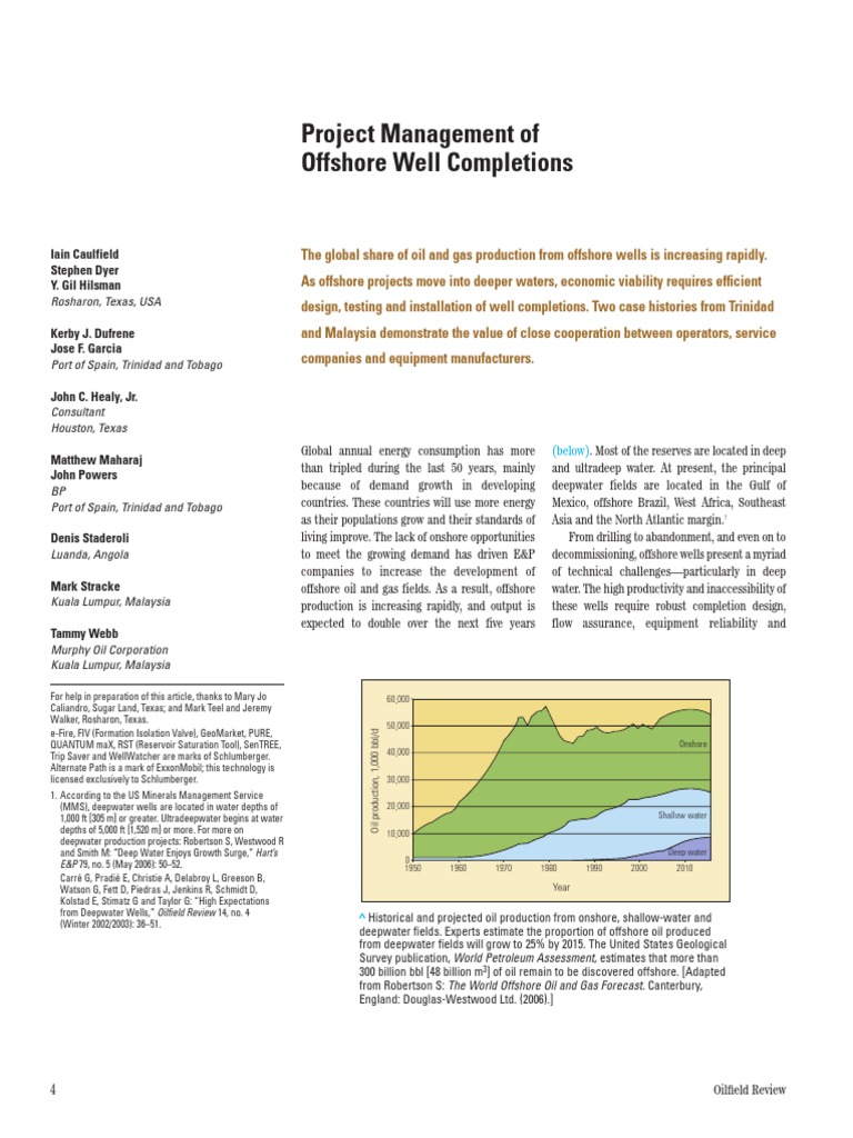 p4 - 13 Project Management Offshore Completions | PDF | Casing ...