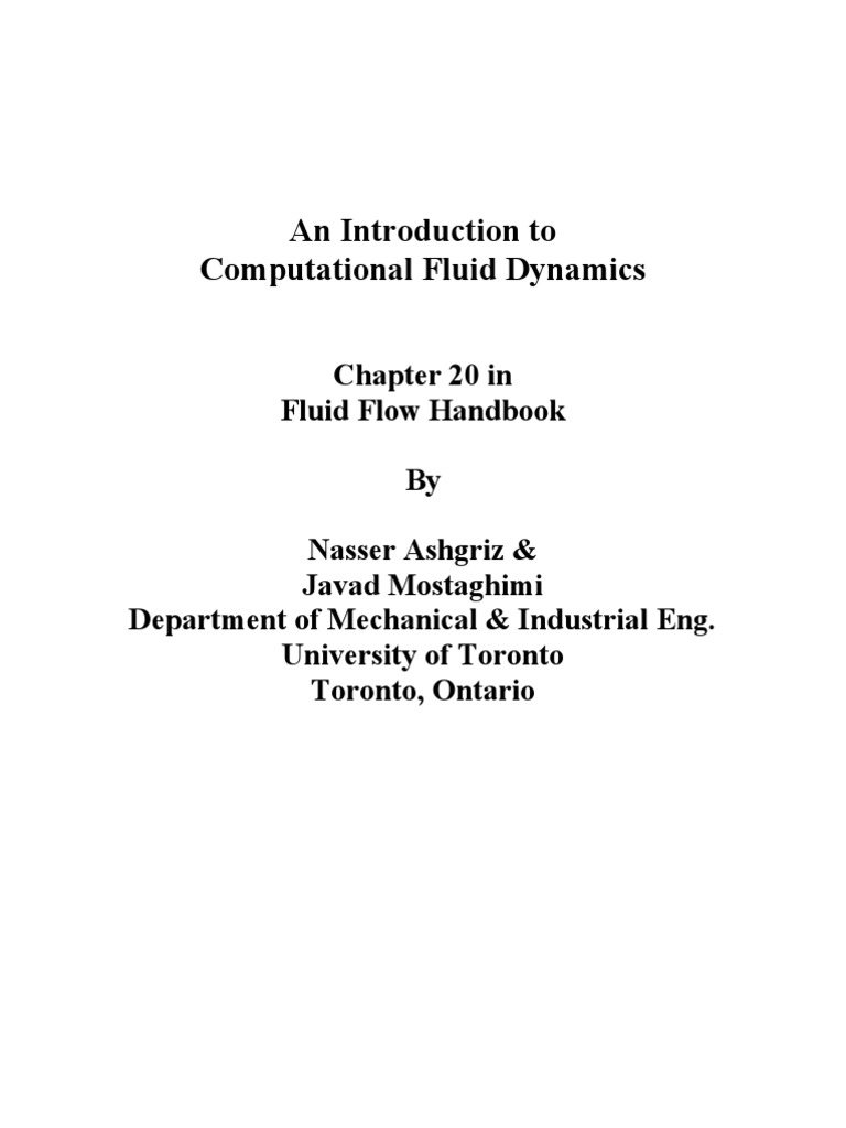 An Introduction To Computational Fluid Dynamics Pdf