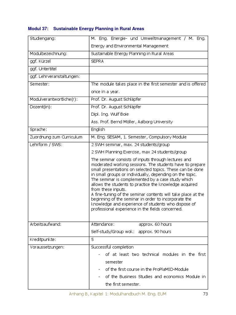Module 37 - Sustainable Energy Planning in Rural Areas | PDF ...