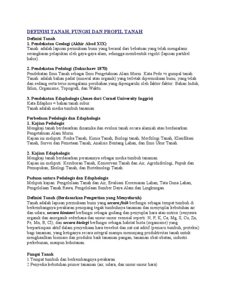 Definisi Tanah | PDF