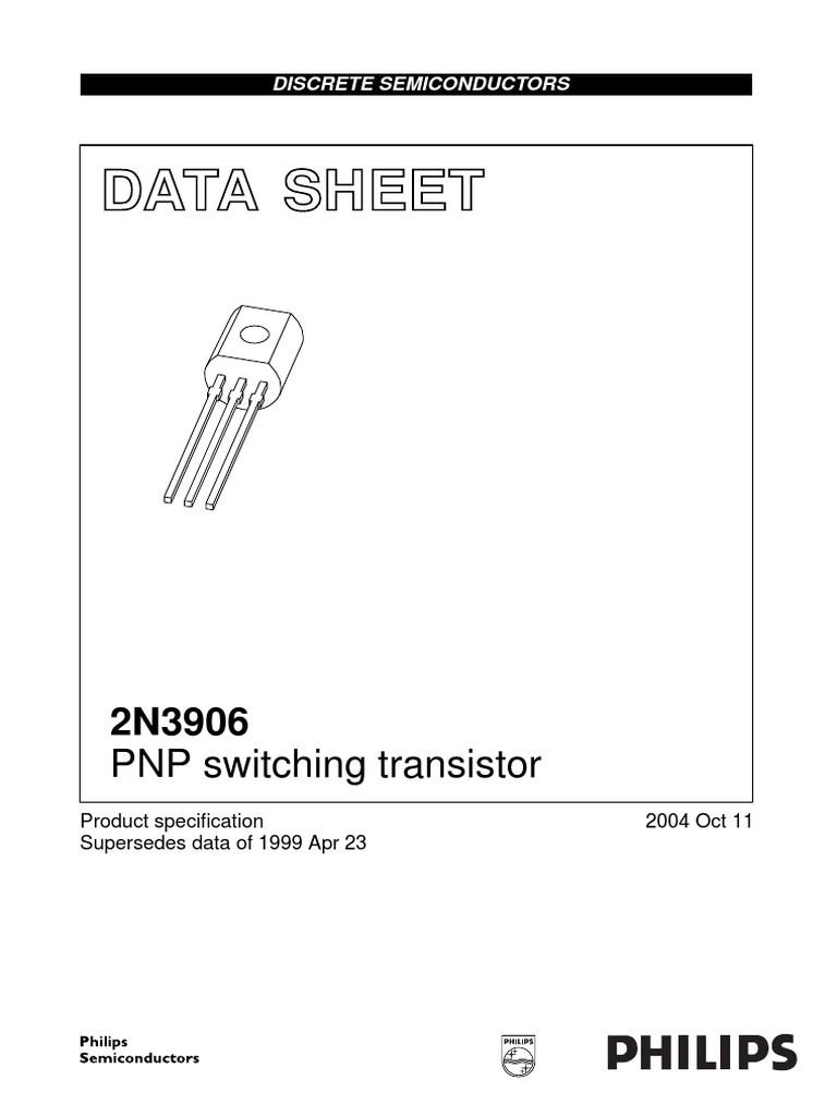 Data Sheet Transistor 2n3906 | PDF | Bipolar Junction Transistor ...