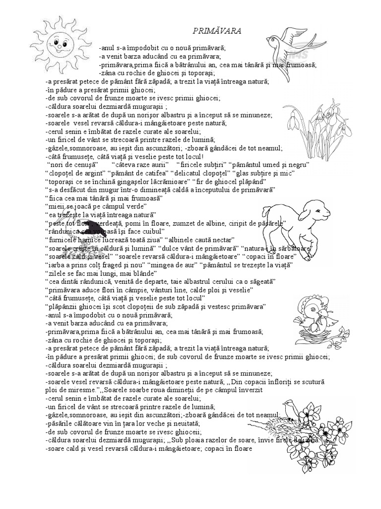 Expresii Despre Primavara | PDF