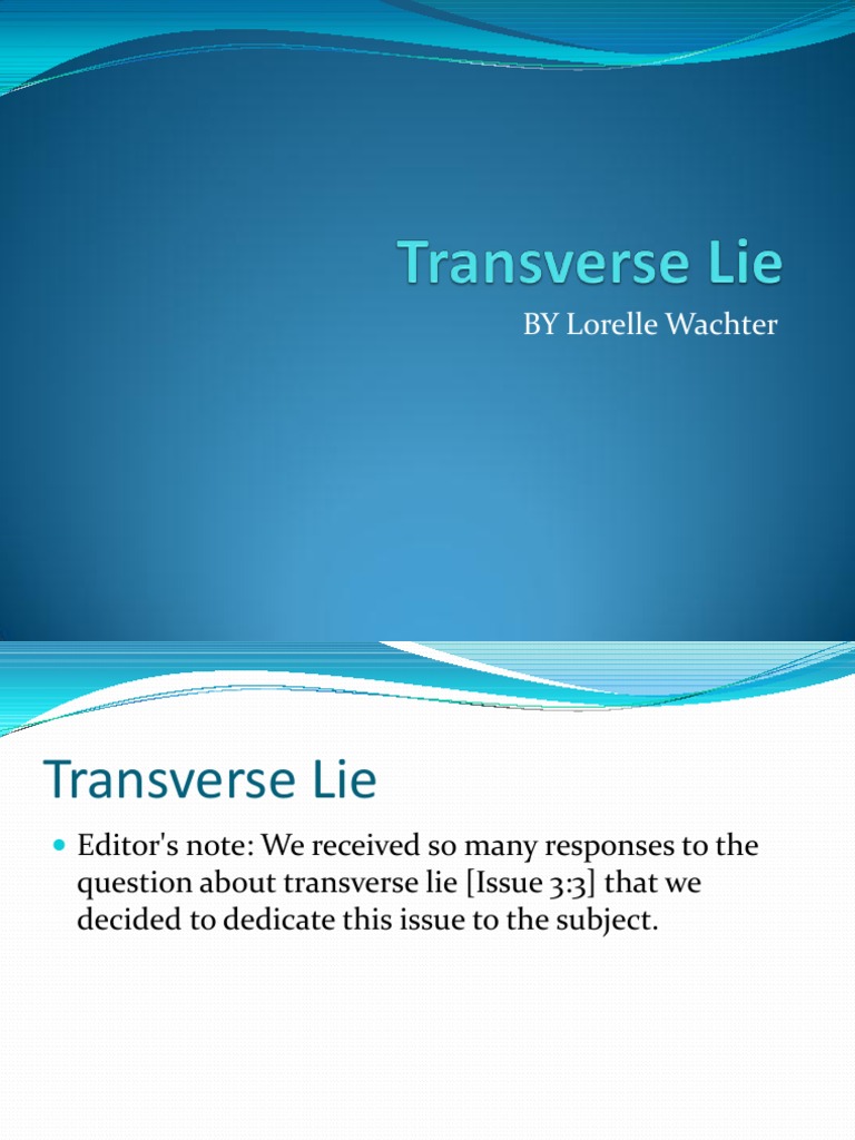 Understanding Transverse Lie Causes | PDF | Science & Mathematics