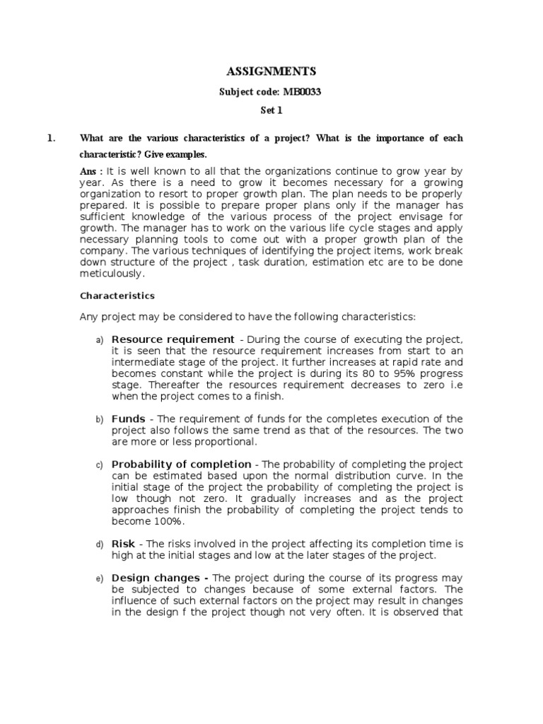MB0033 Project Management Assignment | PDF | Risk | Project Management