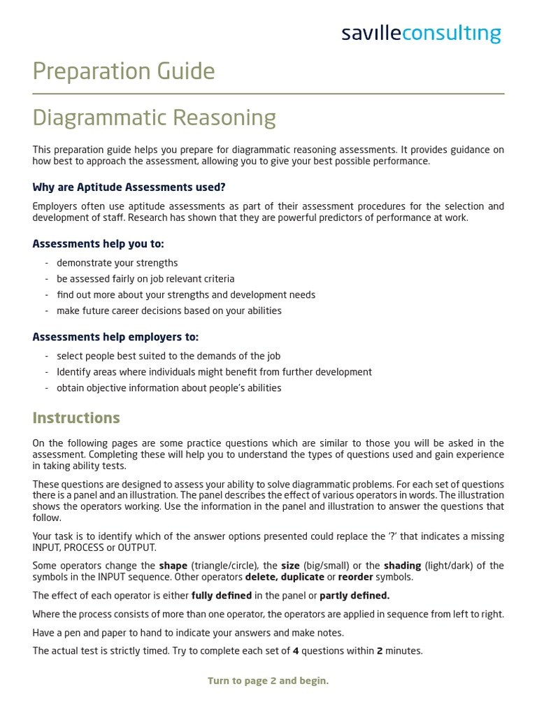 Preparation Guide Diagrammatic Reasoning | PDF | Educational Assessment ...